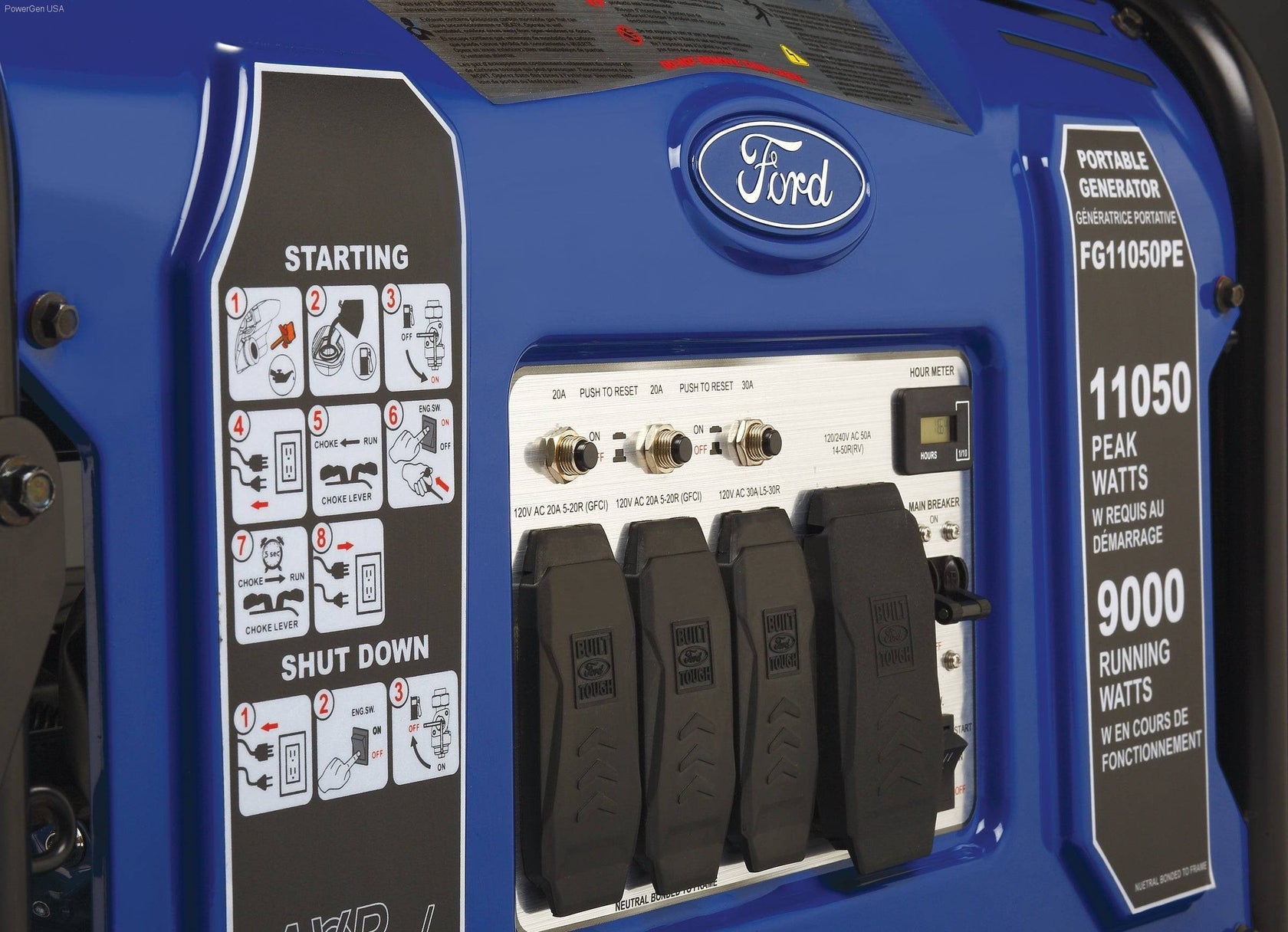 Ford 11,050W Gas Generator – Powerful Portable Backup – PowerGen USA