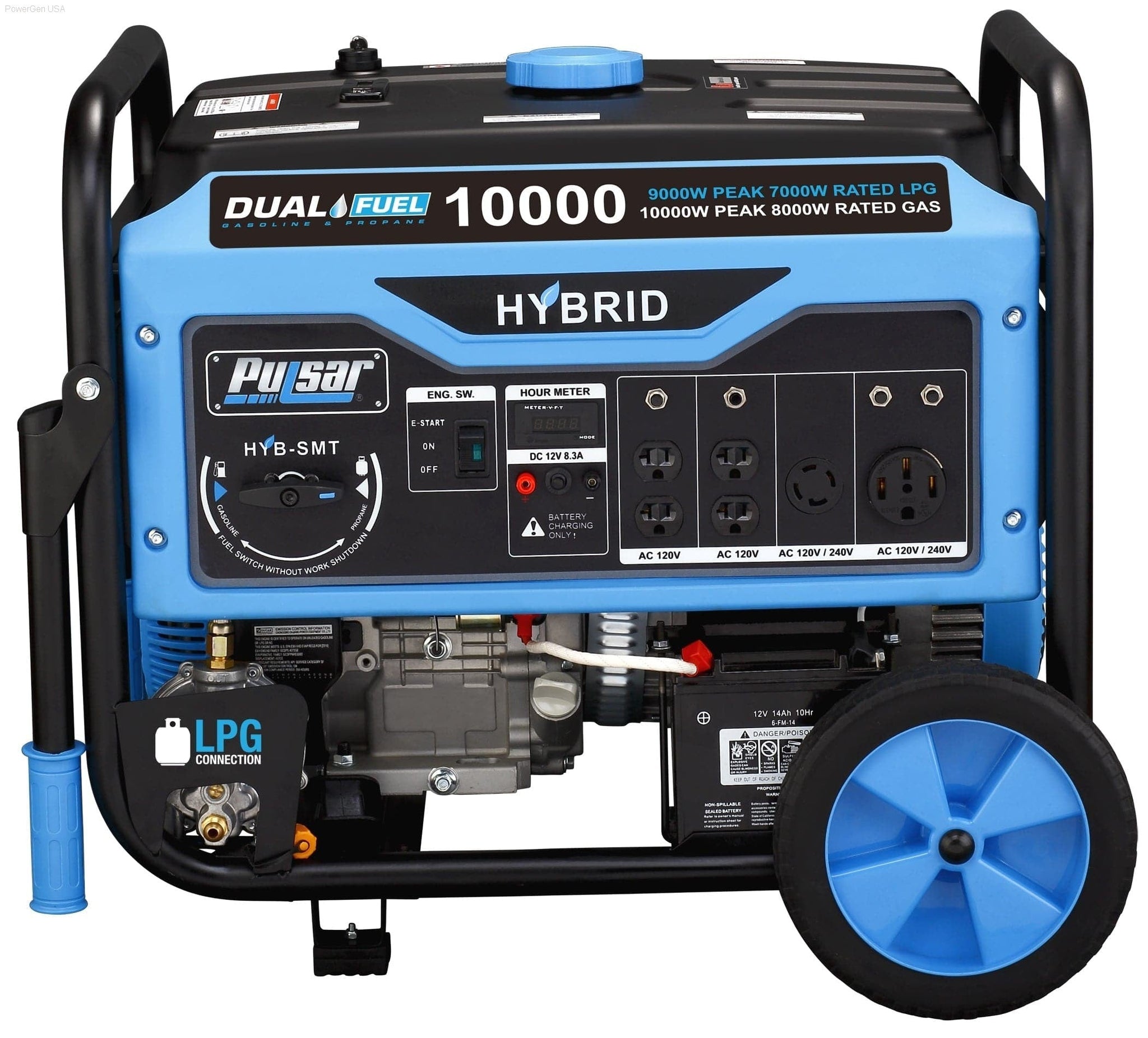 Pulsar 10kW Dual Fuel Generator | Portable with Switch & Go – PowerGen USA