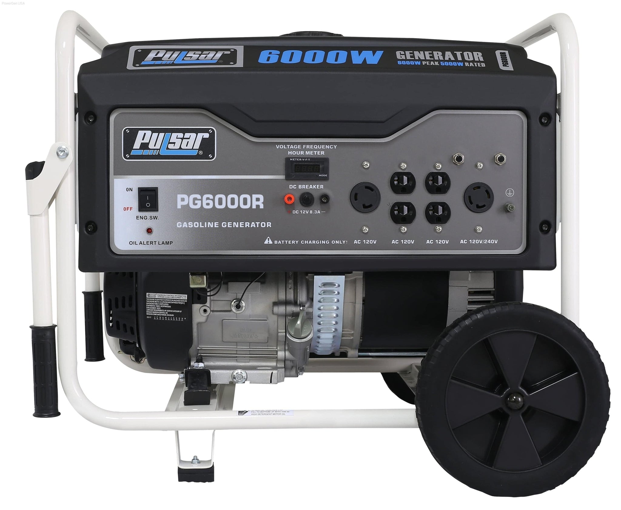Pulsar PG6000R 6000W Generator | Rated 5000W, CARB Approved – PowerGen USA